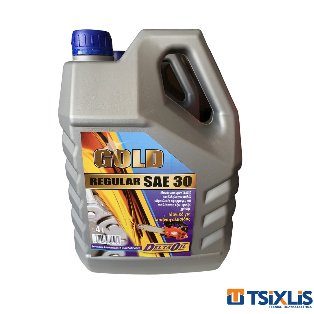 Ορυκτέλαιο Γενικής Χρήσης SAE30 Delta Oil Gold 4Lt | 15Lt